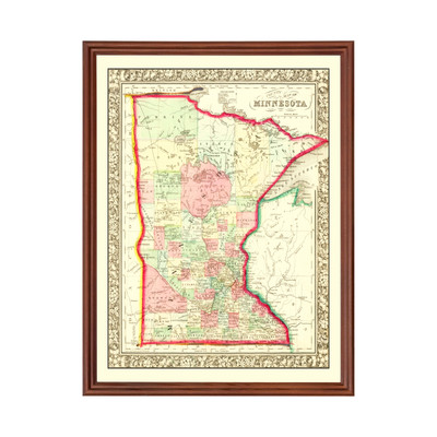 Old Map of Minnesota 1862 - Vintage Minnesota Art | eBay