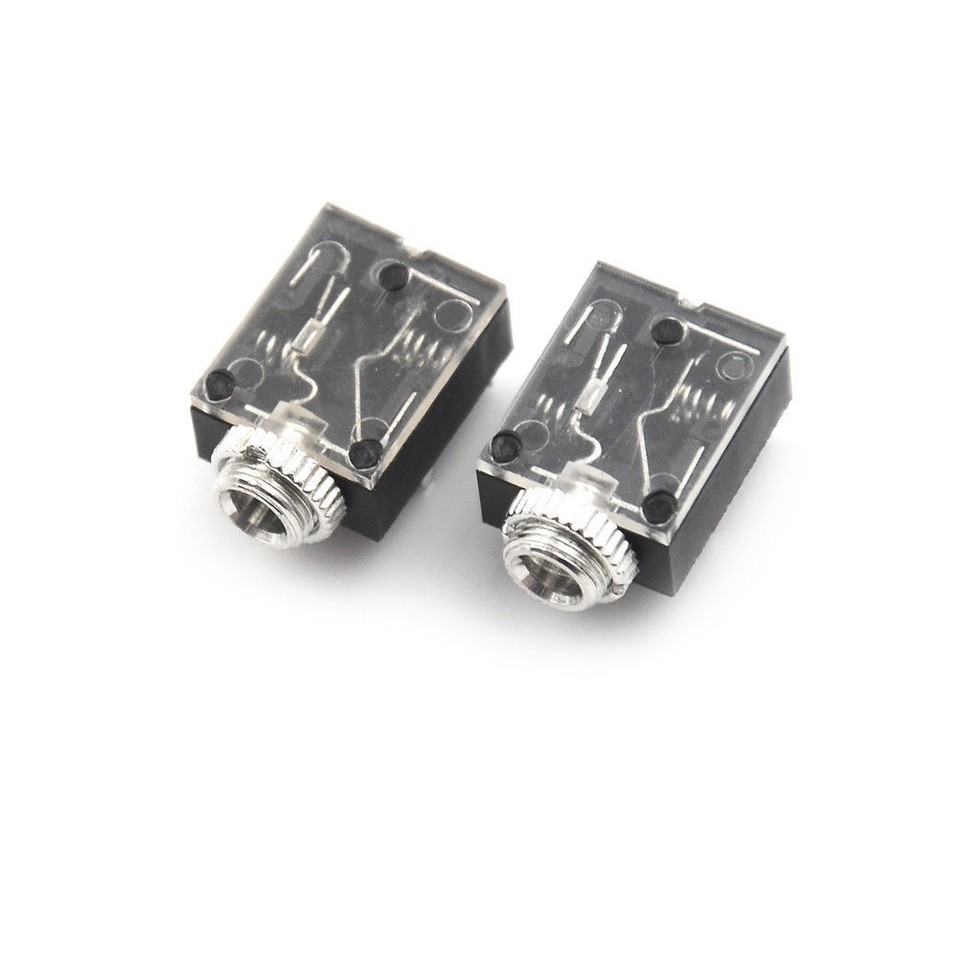 20 Pcs 5 Pin 3.5mm Audio Mono Jack Socket PCB Panel Mount for Headphone ...