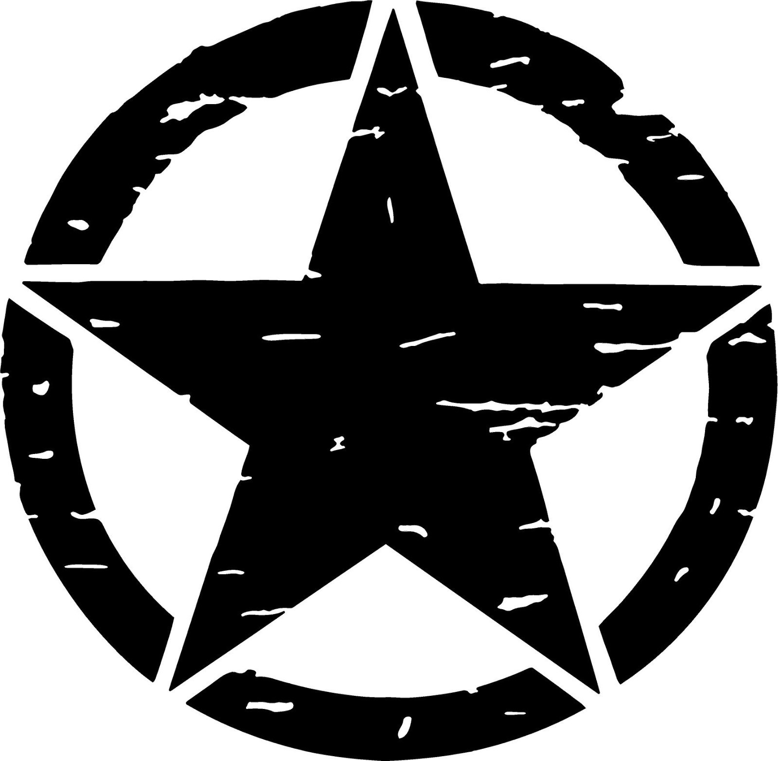 Army Star distressed decal large Vinyl military hood graphic body War ...