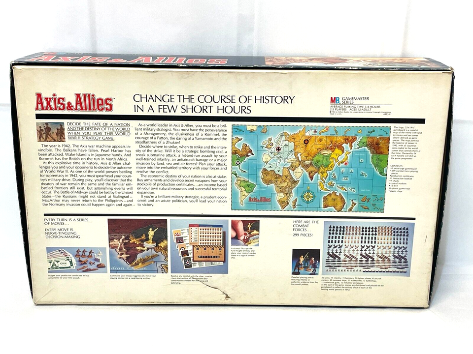 Vintage 1984 Milton Bradley 1942 WWII Spring Board Game COMPLETE War ...