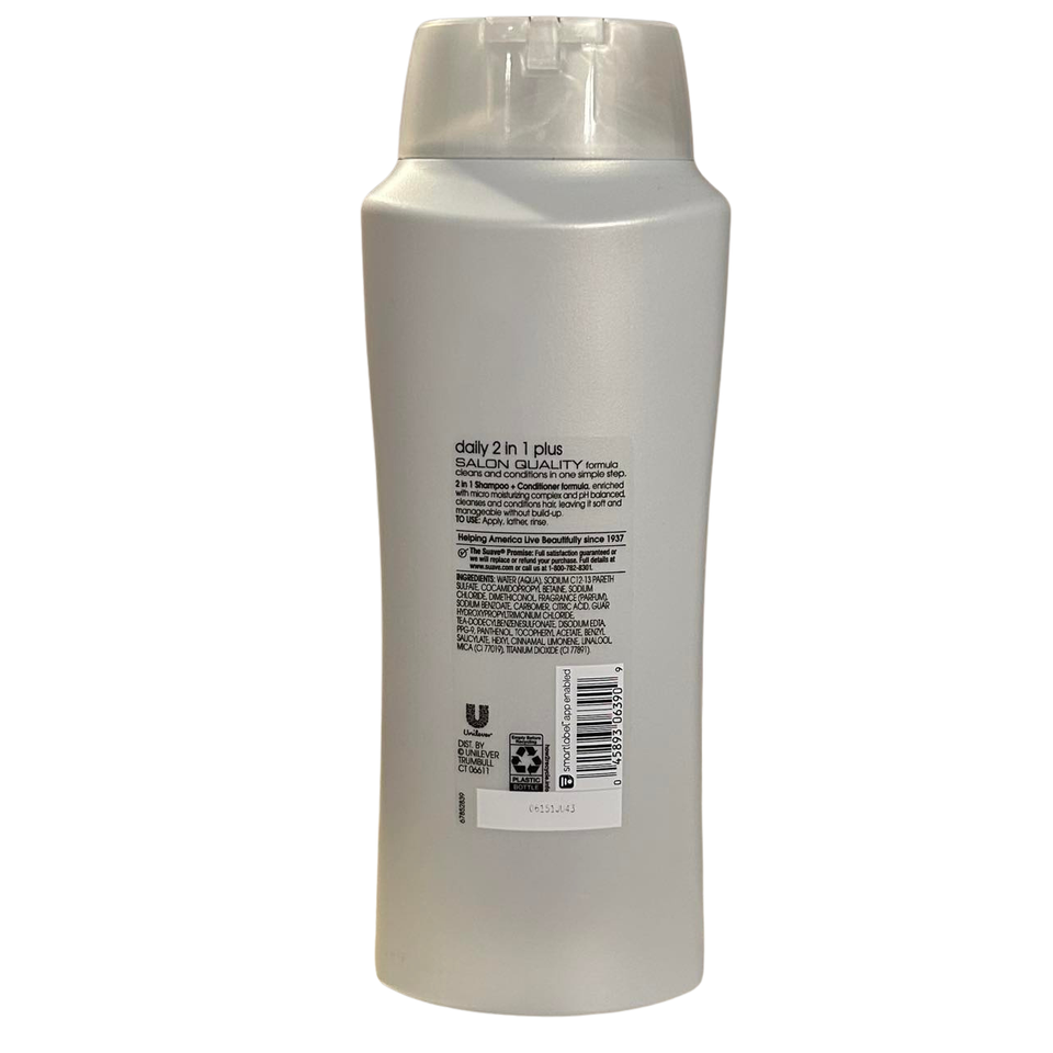 Suave Professionals Daily 2 in 1 Plus Shampoo Conditioner Moisture 28 ...