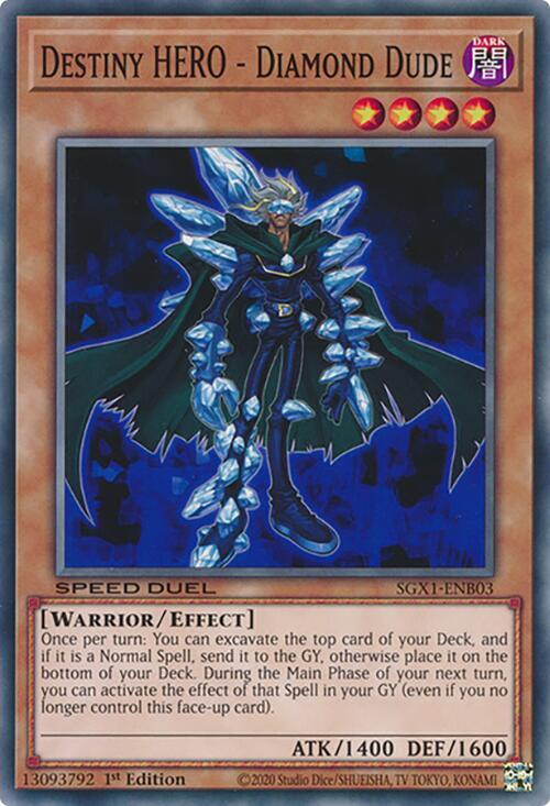 Destiny HERO - Diamond Dude SGX1-ENB03 Speed Duel GX: Duel Academy Box ...