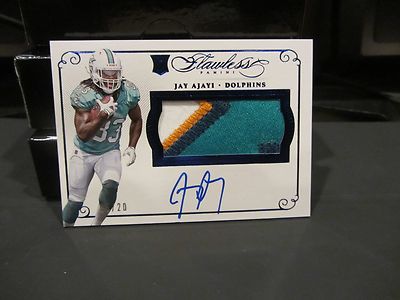 Panini Flawless Rookie On Card Autograph Jersey Dolphins Jay Ajayi 06/ ...