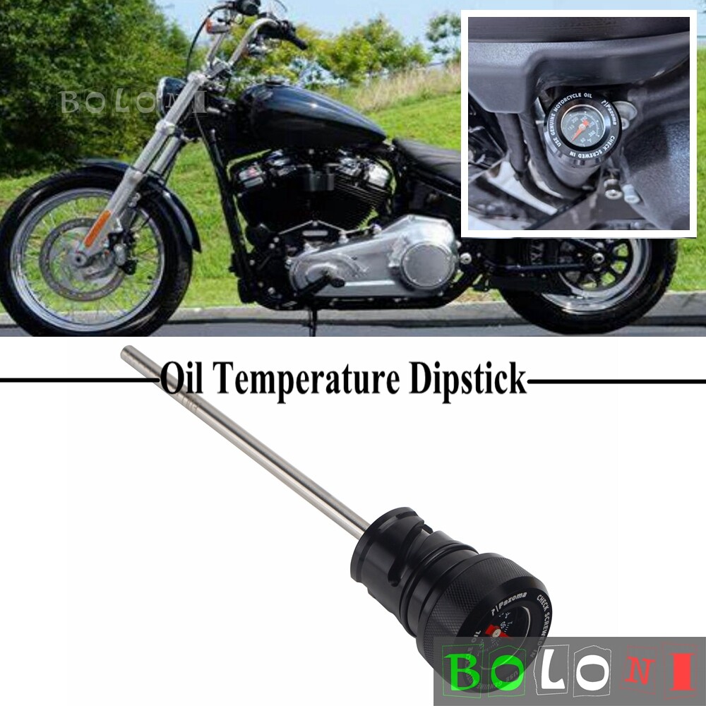Oil Dipstick Temperature Gauge For Harley Softail FXBB FXBR FXLRS FLSB ...
