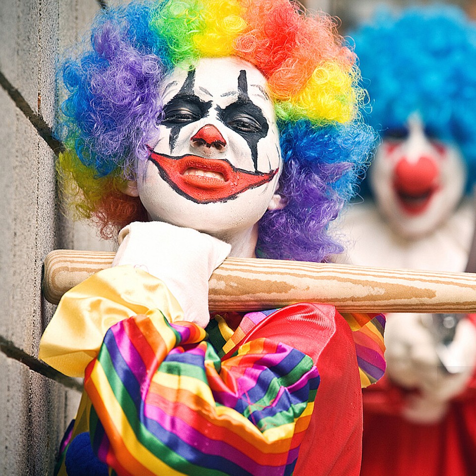 Clown Wig Curly Circus Fancy Dress Hair Wigs Funny Performance Prop ...