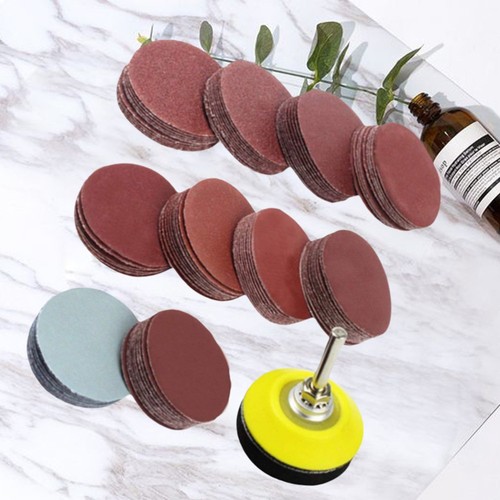 100 Pcs Sanding Pads Sander Attachment for Drill Discs with Backer ...