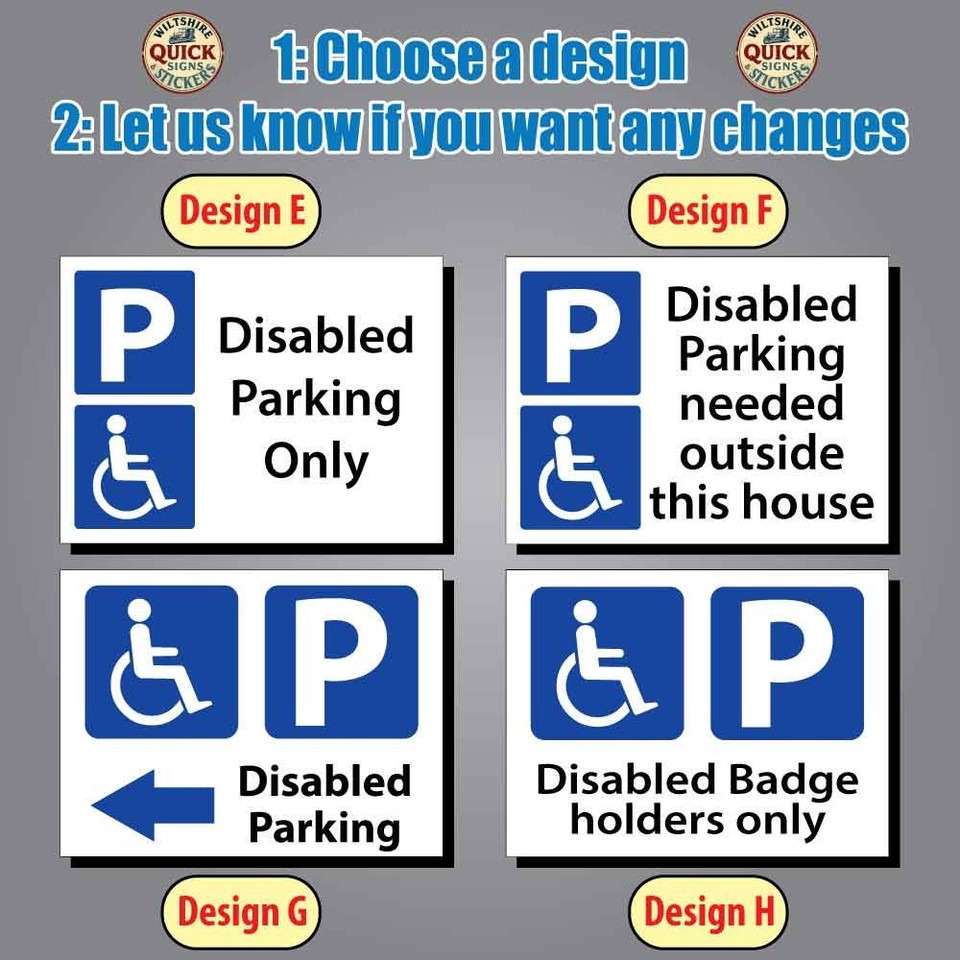 Parking Sign No Parking Disabled Parking Reserved Parking Custom ...