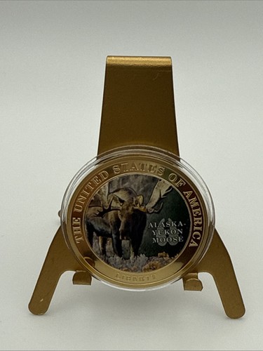 Alaskan Yukon Moose Game Super 29 American Mint Cu, Layered 24k Gold ...