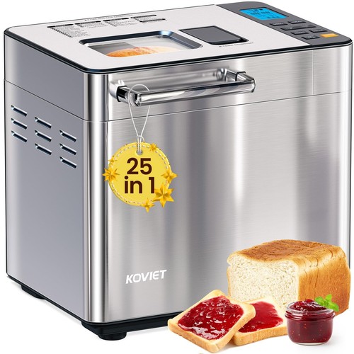 25-in-1 Bread Maker Machine with Automatic Dual Dispenser, 2LB ...