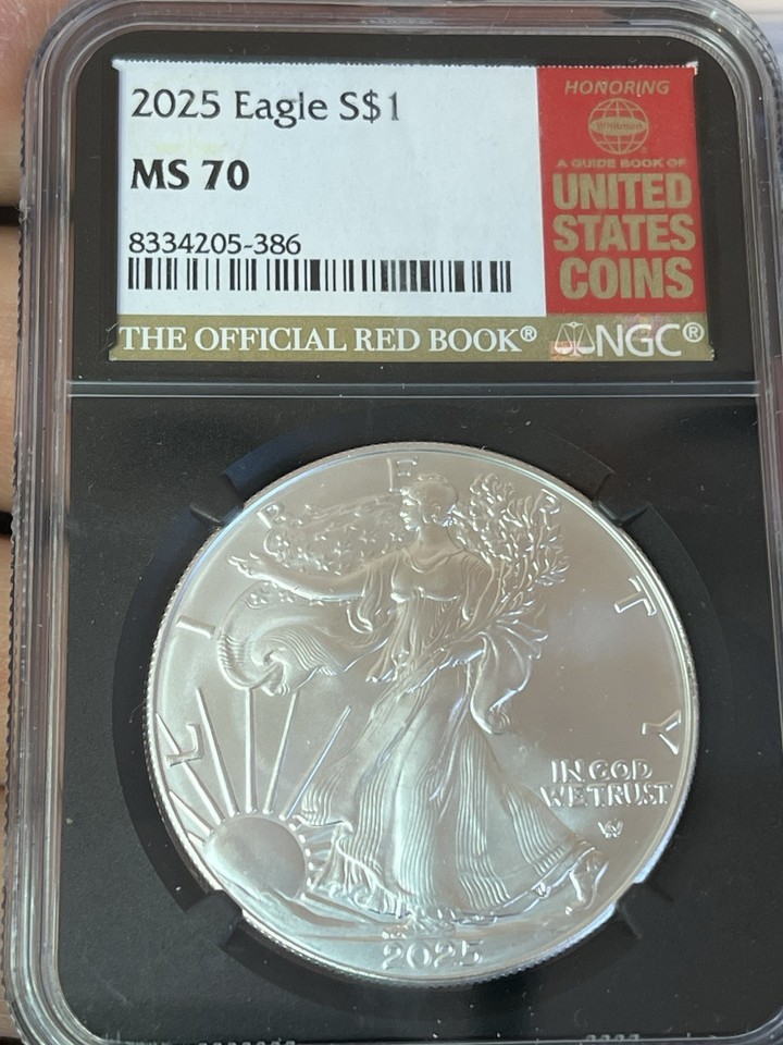 2025 American Silver Eagle NGC MS70- Official Redbook Label ASE | eBay