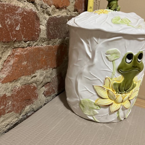 VINTAGE SEARS & ROEBUCK NEIL THE FROG CERAMIC COOKIE JAR JAPAN 10-1/2 ...