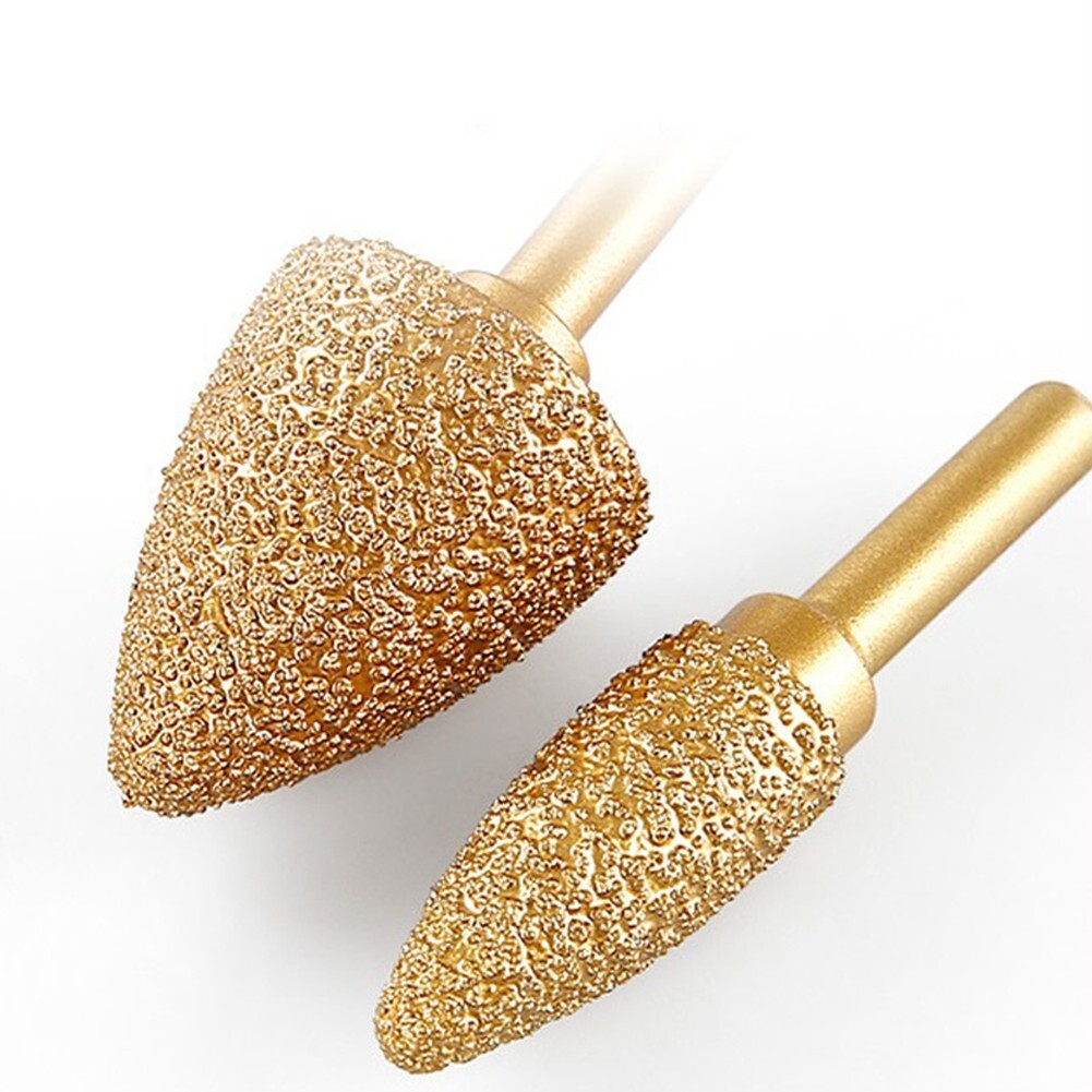 6mm Shank Diamond Cone Burr Tool for Grinding and Carving For Stones ...