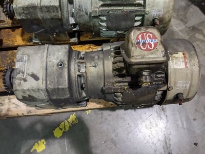 US Motors 1HP; 1775RPM; 460V; Frame: 182C w/ Textron Power Transmission ...