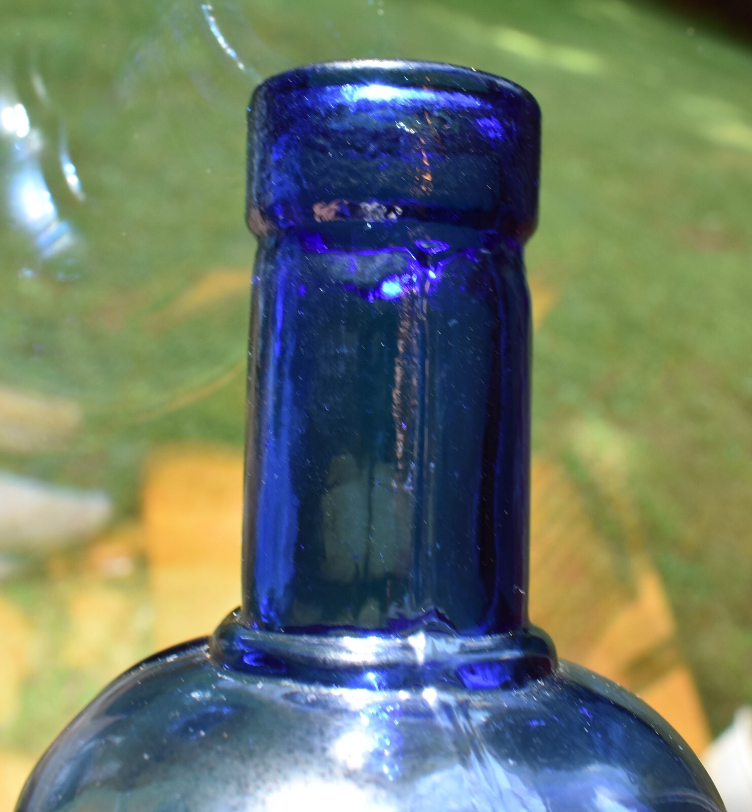 Vintage/Antique Cobalt Blue Glass Bottle Jar Medicine, Poison Decanter ...