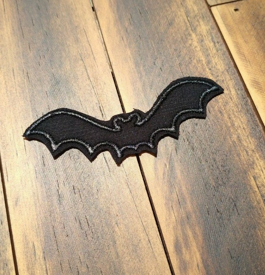 Bat Orange Patch Iron-On Halloween Embroidered Applique Patches For ...