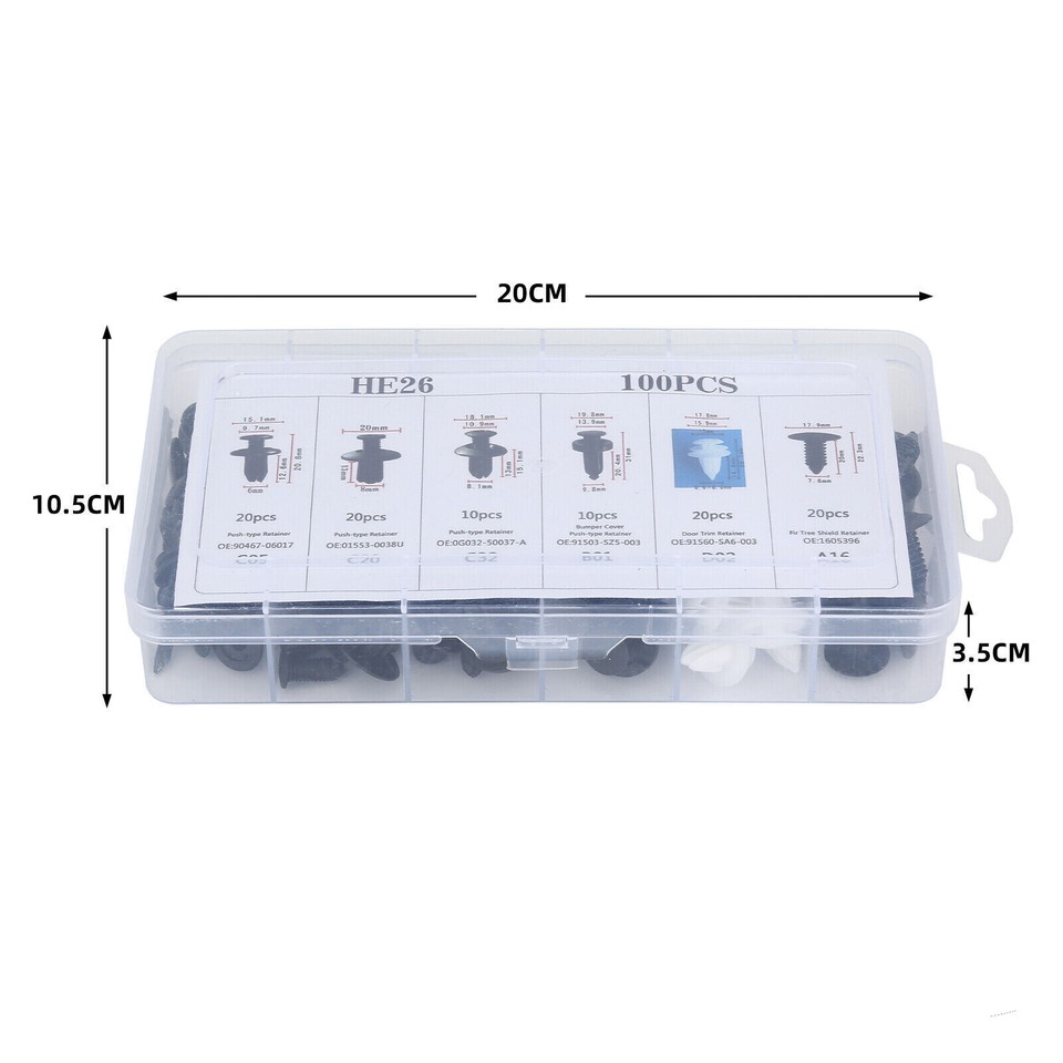 For Mazda-Push Pin Rivet Bumper Door Trim Panel-Retainer Clip-Fastener ...