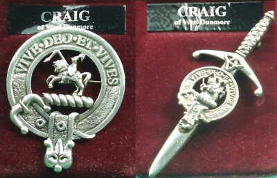 Craig Scottish Clan Crest Pewter Badge or Kilt Pin | eBay