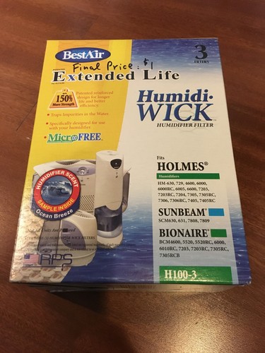 BestAir Extended Life Humidiwick H100-3 Humidifier Wick Filter H1003 ...