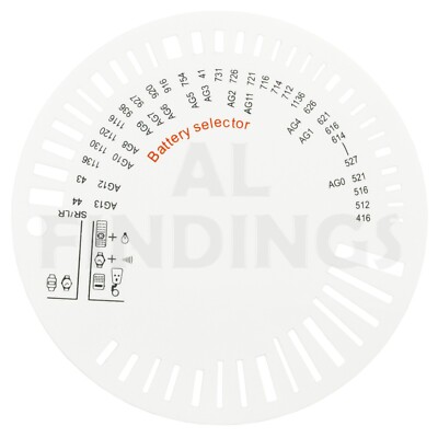 Watch Battery Size Measure Gauge Chart For Watches Repair Replace Tool ...