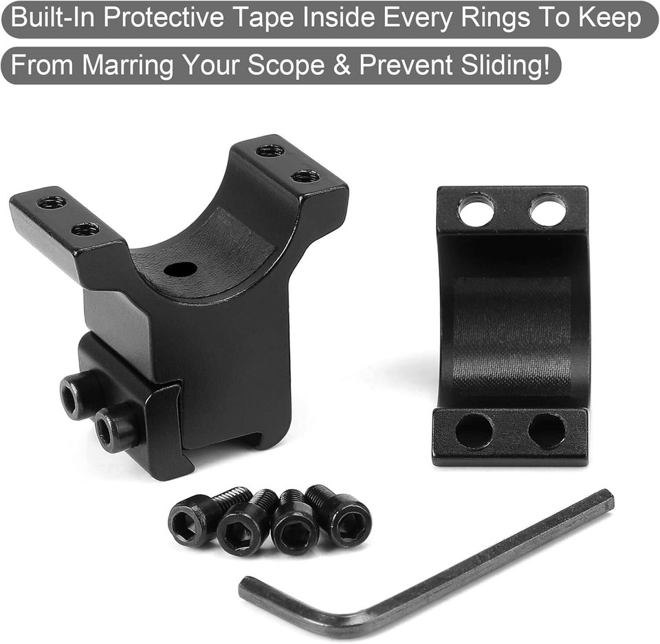 1'' Dovetail Scope Rings High/Medium Profile Scope Mount for 3/8 ...