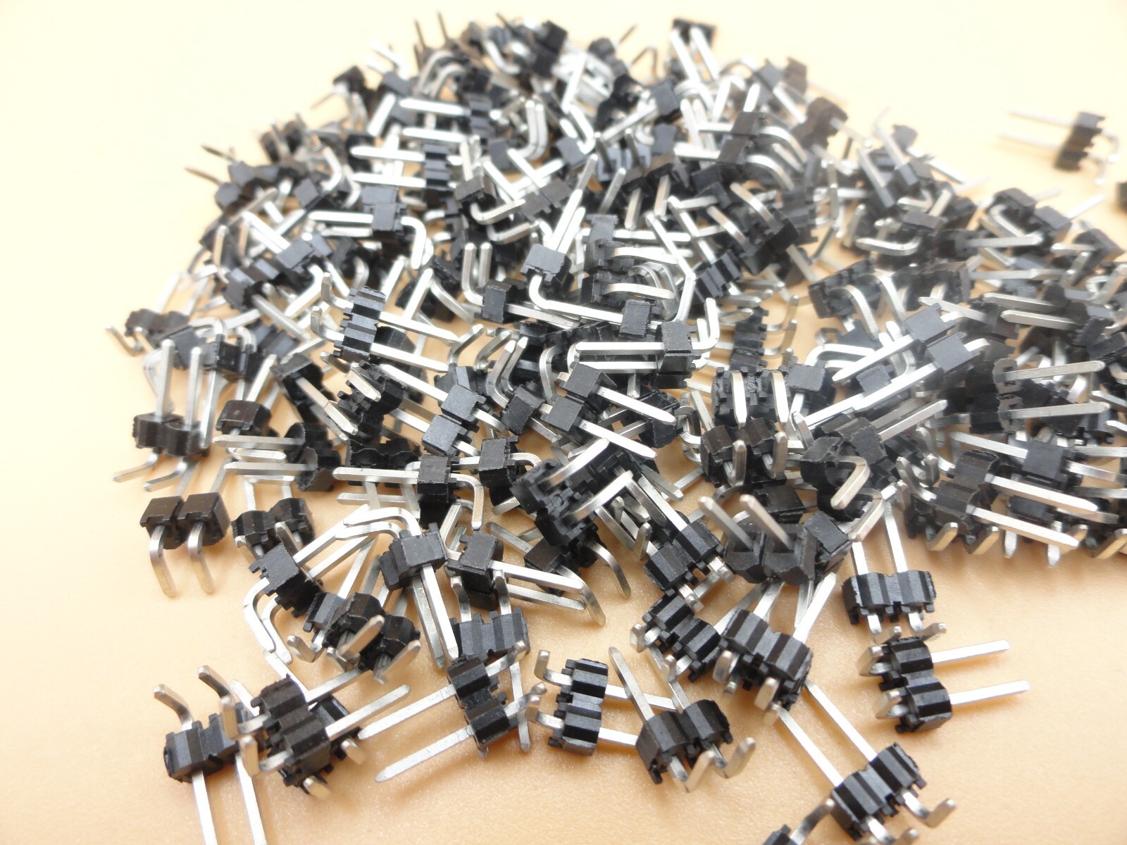 1x2 Pin 2.54mm Right Angle Male Pin Header Connector - 90 deg (Qty 185 ...