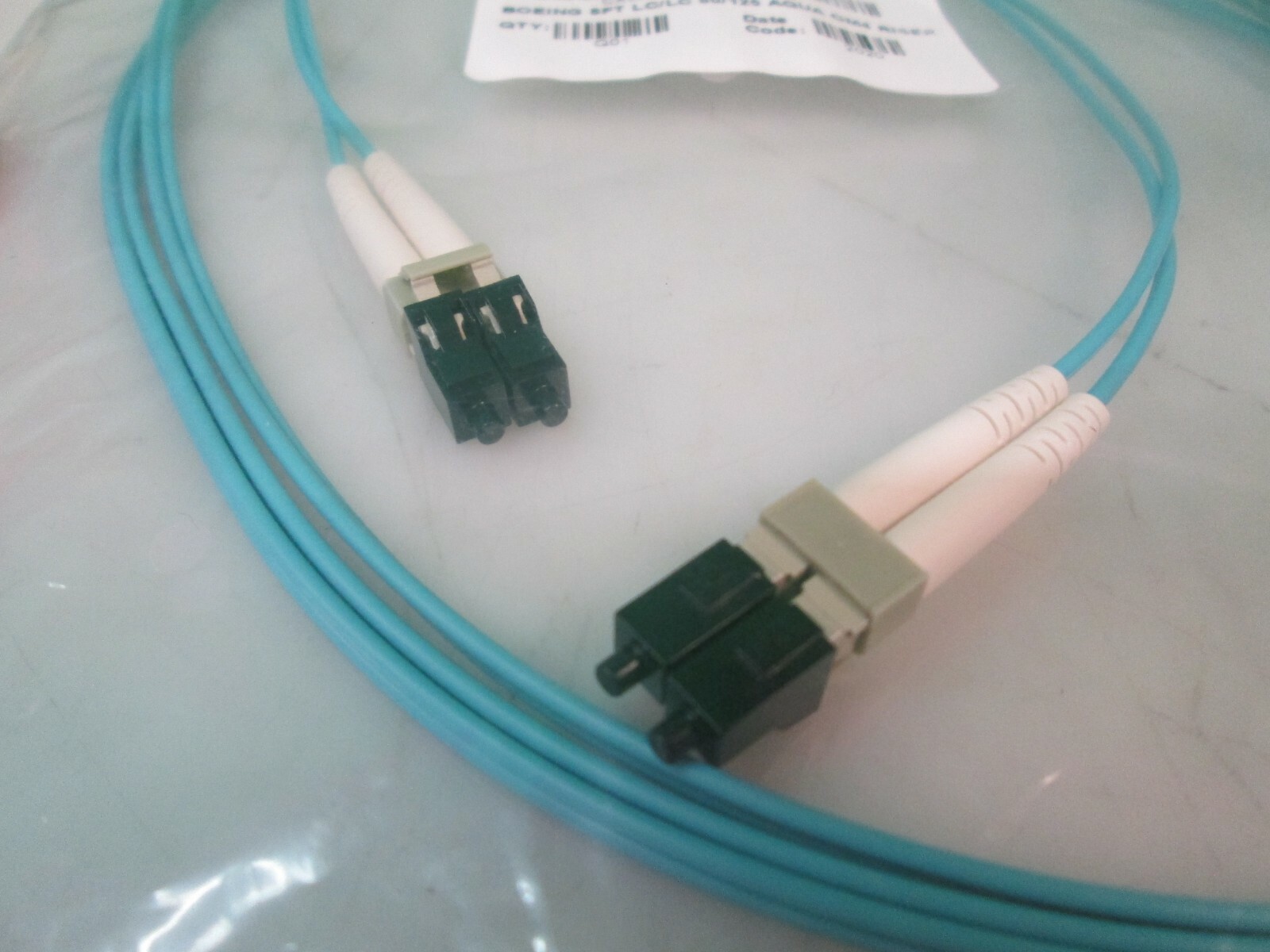 CABLExpress BOEING 8FT LC/LC 50/125 AQUA OM4 RISER CABLE CXJ04Z-LCM-LCM ...