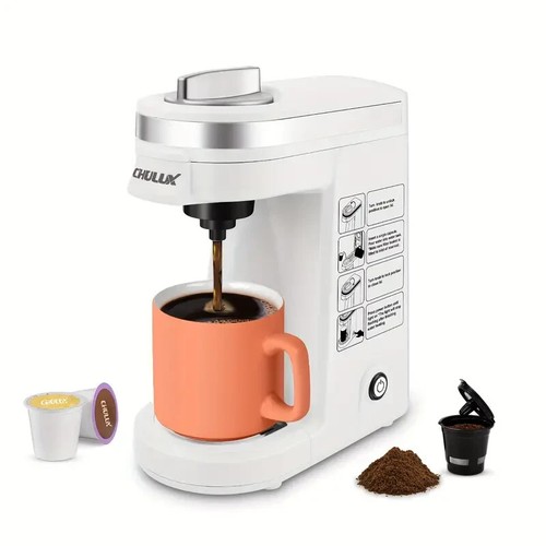 CHULUX Single Serve Coffee Maker with Reusable Filter for K-Cup Coffee ...