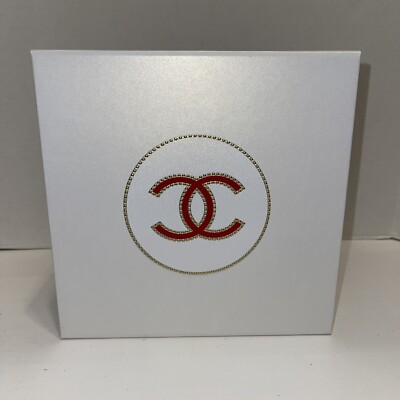 CHANEL Empty Gift Box Limited Edition Red and Gold Logo - 8.5”x3.5” | eBay