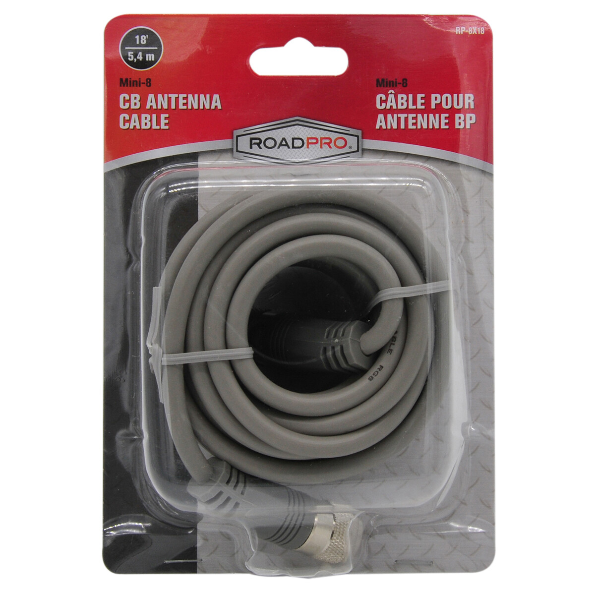 Roadpro Cb Accessories RP-8X18 18' Mini8 Silver Pl-259 To Pl-259 ...