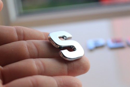 Chrome 3D Self-adhesive Letter number car badge emblem sticker for Home ...