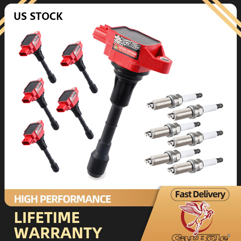 6 PCS Ignition Coil UF550 + 6PCS Spark Plug For Infiniti Nissan V6 V8 3 ...