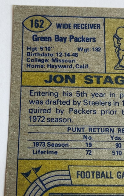 1974 Topps - #162 Jon Staggers (RC) for sale online | eBay