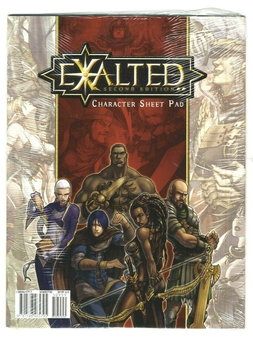 Exalted 2nd Edition Character Sheet Pad - WW80700 - 2006 - White Wolf ...