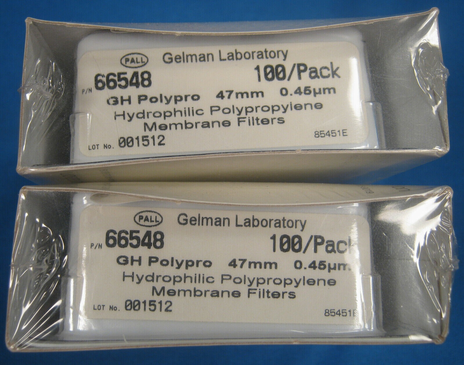 PALL 66548 HYDROPHILIC MEMBRANE FILTERS - 47 MM, 0.5 um - 80pcs ...
