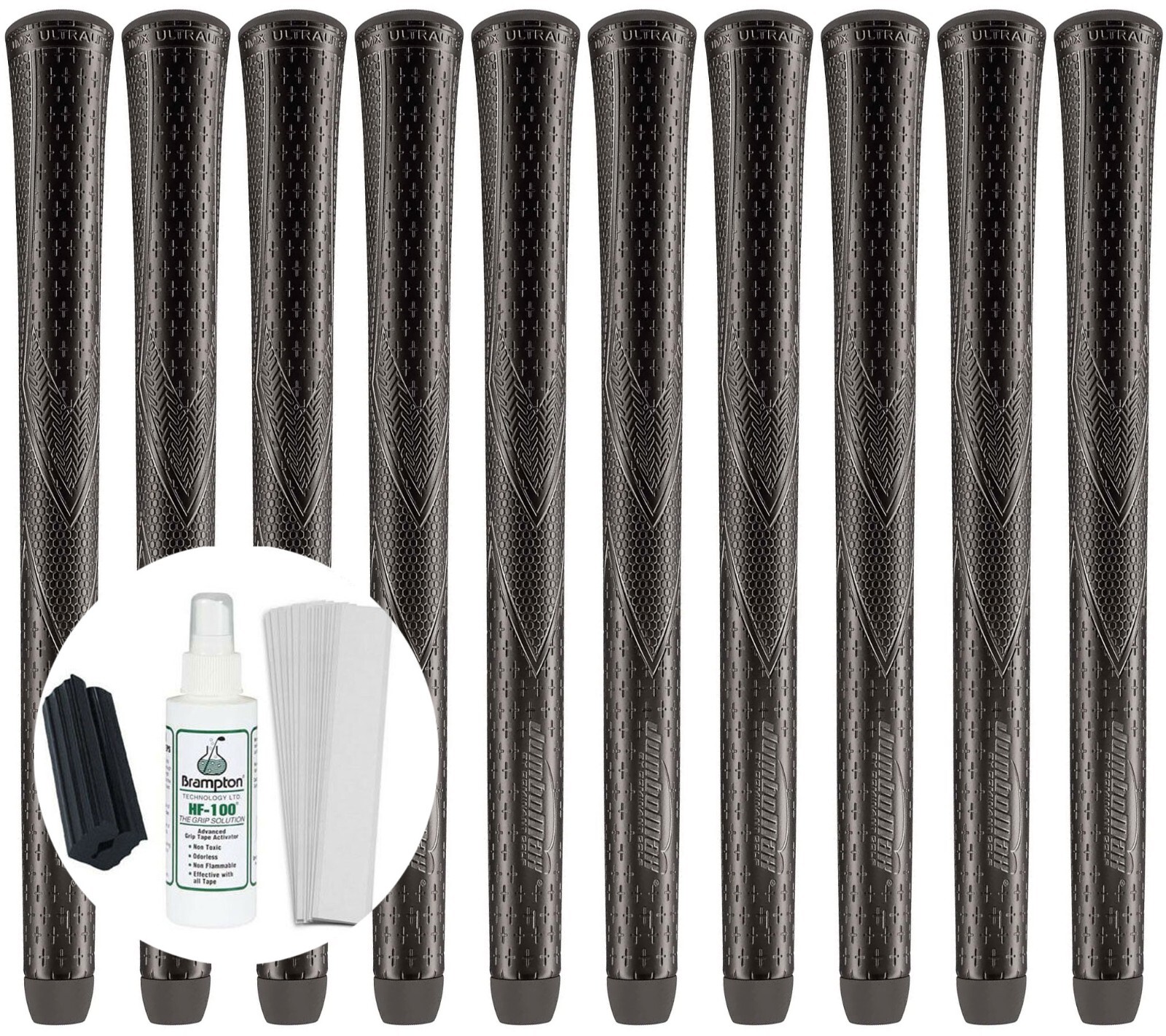 JumboMax JMX Ultralite BLACKOUT Golf Grips XL "X-Large" (+3/8") SET OF ...