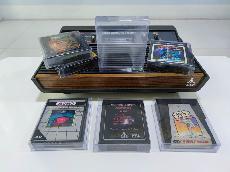20 x ATARI 2600 game cartridge box Size Clear Plastic Case Protectors ...