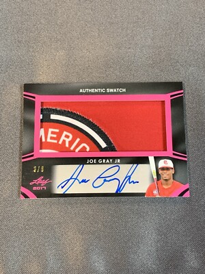 2017 Leaf Perfect Game Joe Gray Jr Patch Auto /9 | eBay