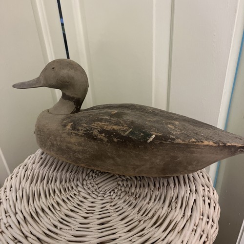 Antique Wood Cork Mallard Duck Decoy Keel Vintage Hunting Rustic ...