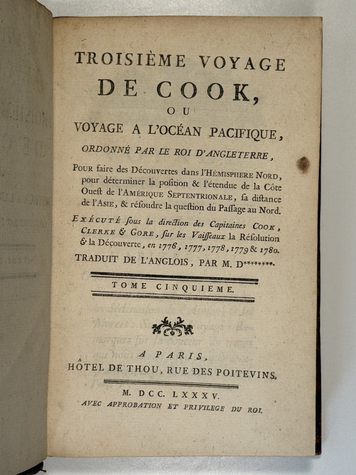 Captain Cook's Third Voyage 1785 with Atlas IN ORIGINAL BLUE BOARDS ...