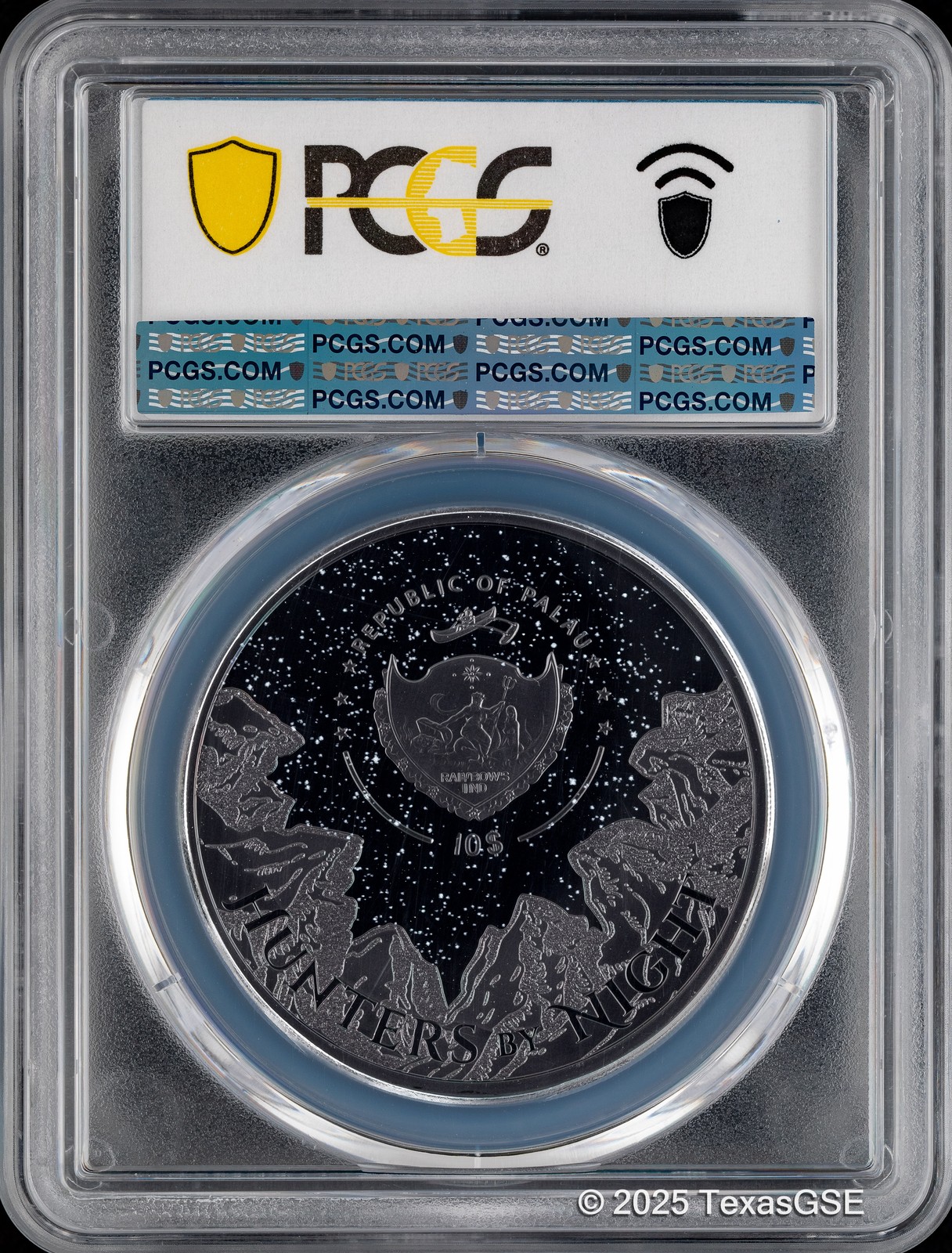 2024 Palau $10 2oz Silver Hunters by Night – Ocelot Black Proof PCGS ...