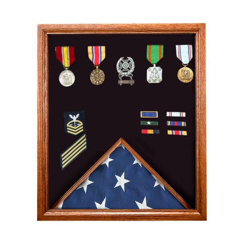 Lincoln Military Flag Display Case for 3' x 5' Flag - Cherry | eBay