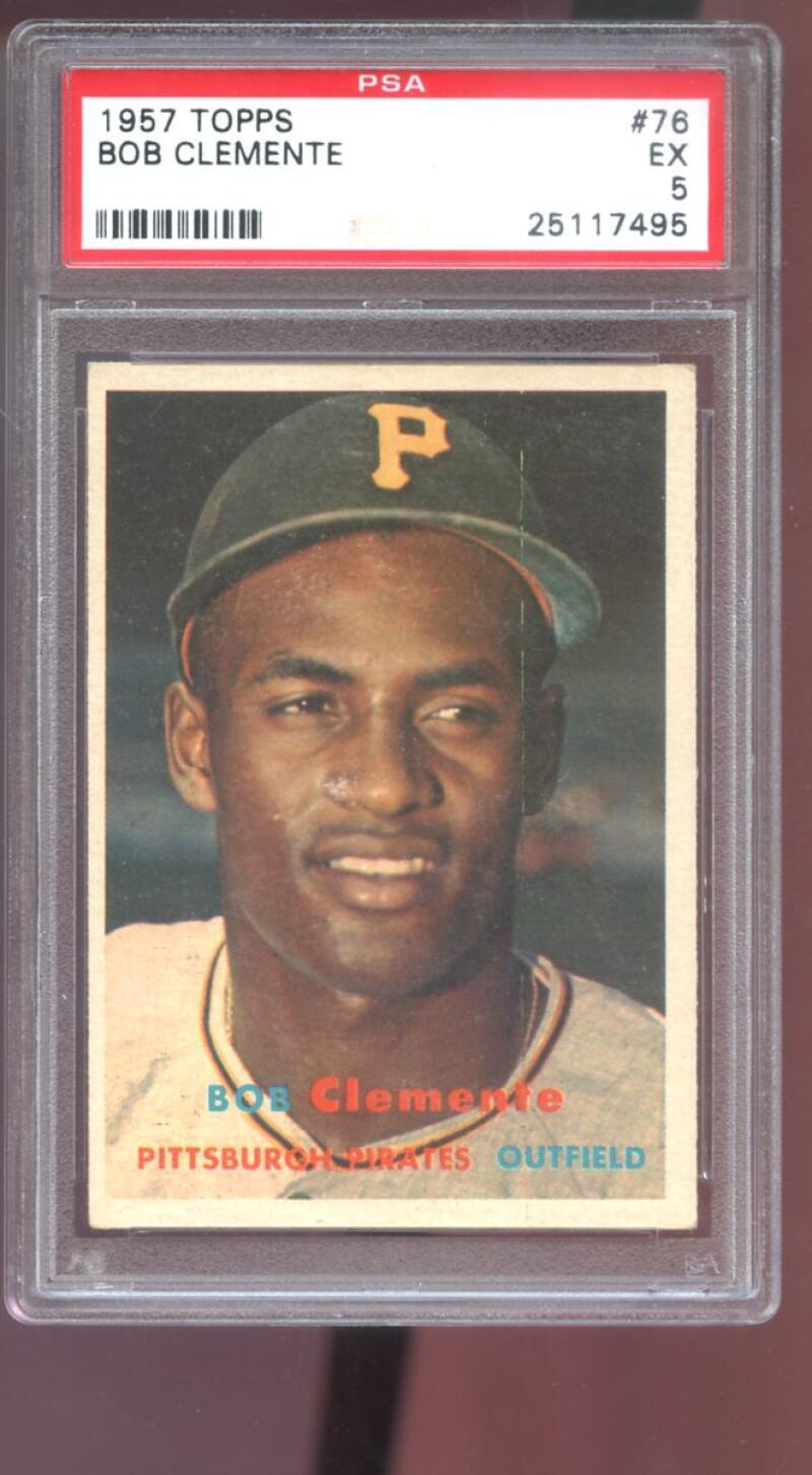 1957 Topps #76 Bob Clemente Roberto Clemente PSA 5 Graded Baseball Card ...