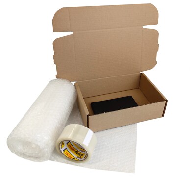 MOBILE PHONE POSTAL SHIPPING CARDBOARD BOX 10"x7"x3" + 4m BUBBLE WRAP ...