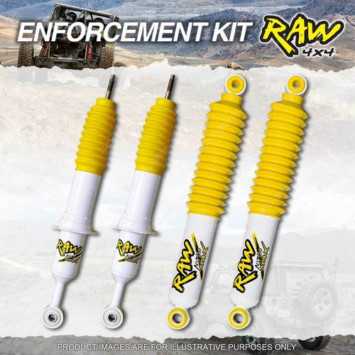 Front + Rear 50mm RAW 4x4 Nitro Max Shocks for Toyota Prado GRJ KDJ KZJ ...