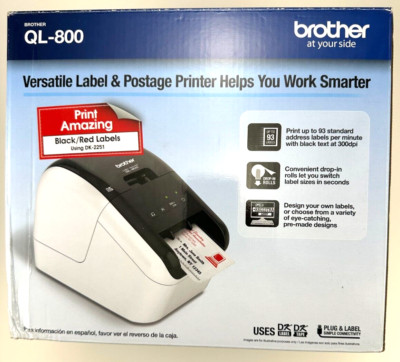 Brother QL-800 Versatile Label & Postage Printer Black/Red Printing | eBay