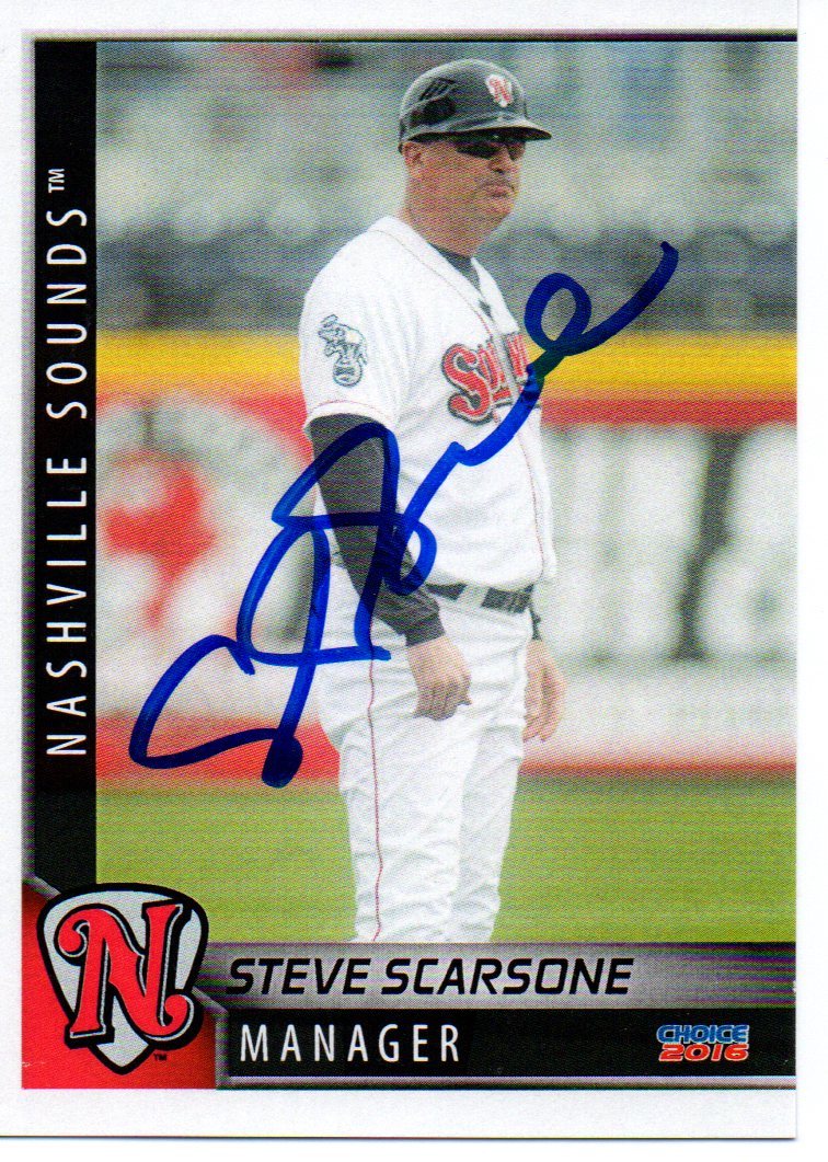 Steve Scarsone 2016 Nashville Sounds Signed Card | eBay