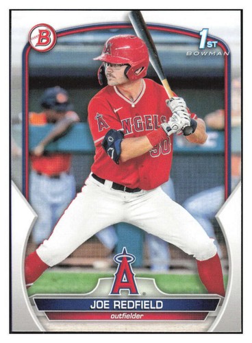 Joe Redfield RC 2023 Bowman Draft #BD-122 Pre ROOKIE MLB Angels ID ...