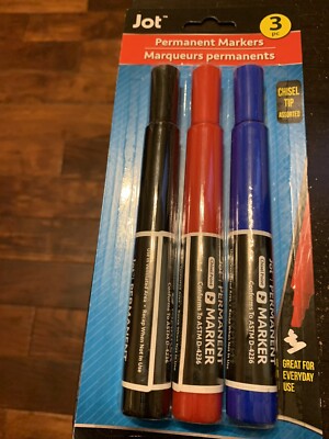 Jot Permanent Markers 3-pc. Pack Multicolor | eBay