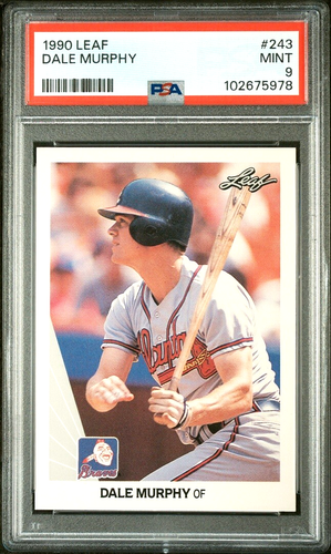 1990 LEAF - DALE MURPHY - PSA 9 MINT - ATLANTA BRAVES - PHILLIES | eBay