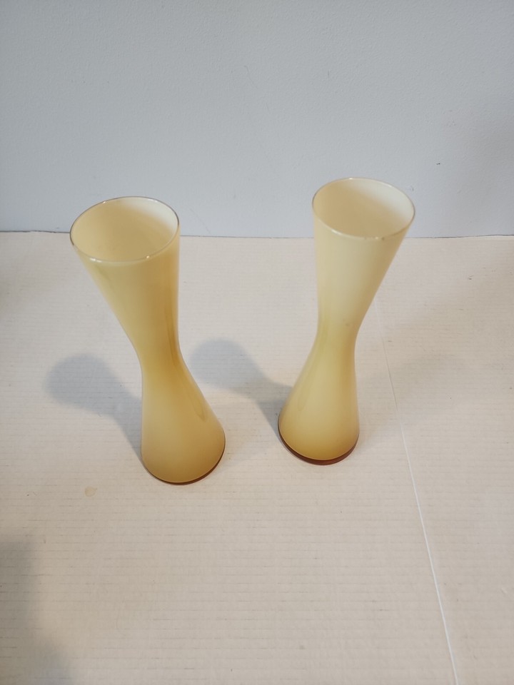 BALBOA MUSTARD YELLOW VENETIAN Glass Vase Italy 10.75" Tall | eBay